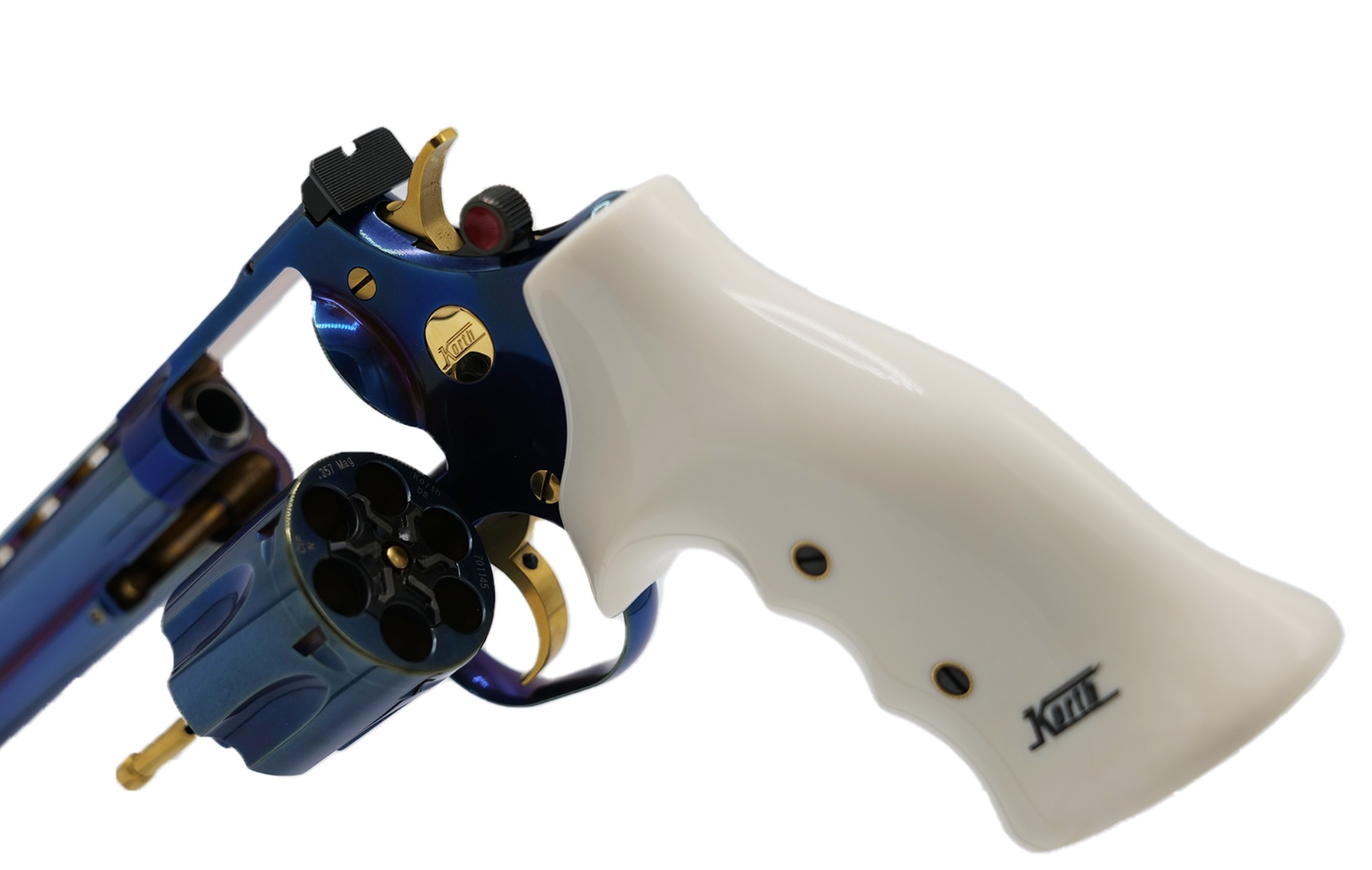 Revolver KORTH CLASSIC Glossy Blue 5,25" Limited Edition cal.357 Magnum ...