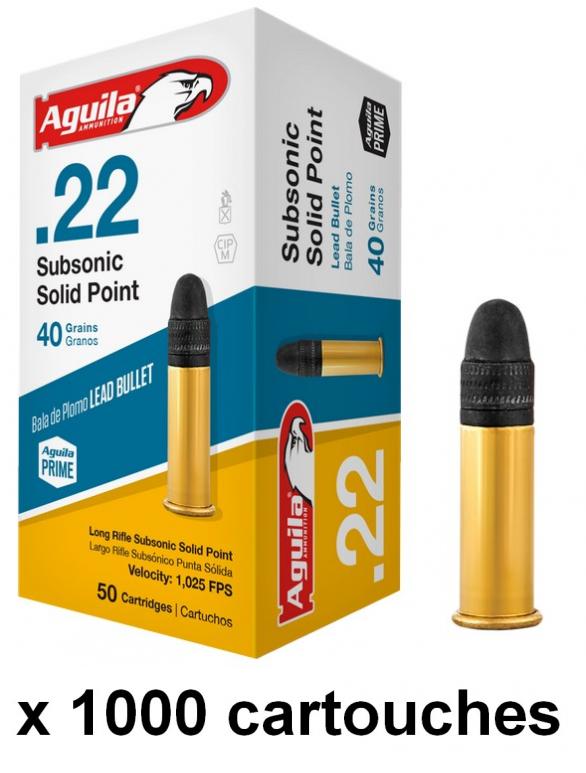 AGUILA 22lr Subsonic "Solid Point" /1000 - Carabines de Tir sur ...