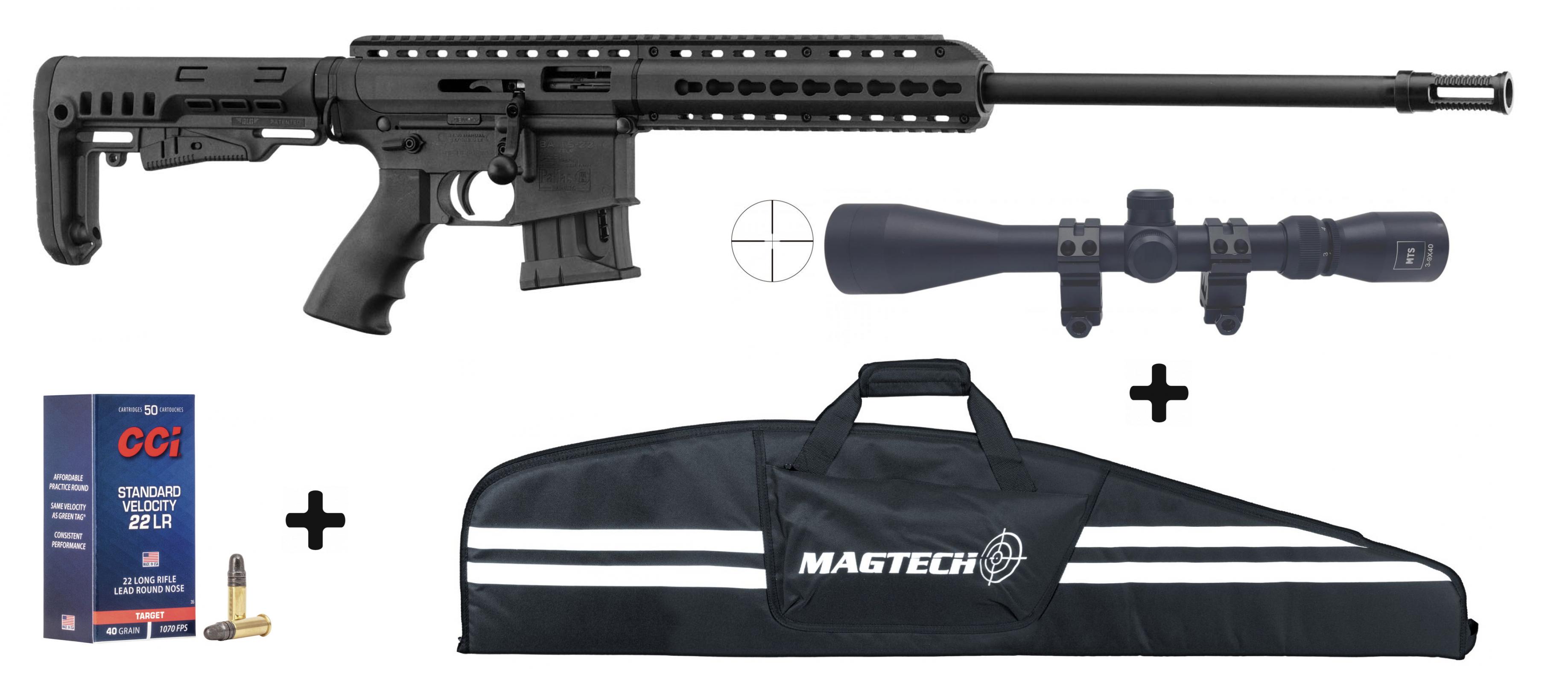 Carabine PALLAS BA-15 Tactical Black "Pack lunette 3-9x40 - Housse" cal.22lr - Carabines de Tir ...