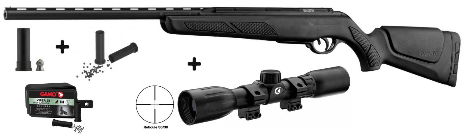 Carabine GAMO Shadow DX Express Viper cal.5,5mm (Plombs+Grenaille) Pack LC 4x32 WR - Armes de ...