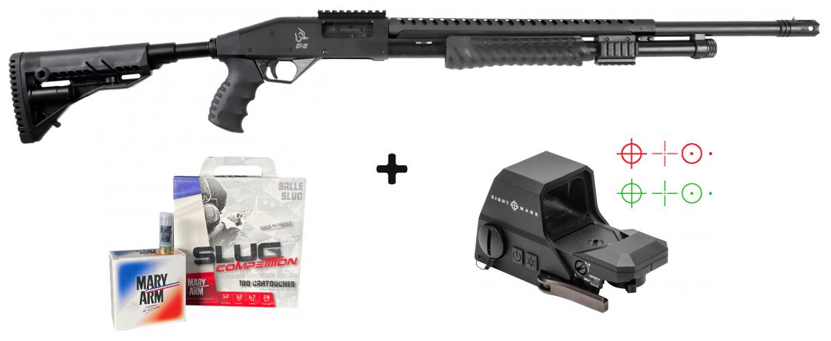 Fusil à pompe TAURUS ST12 Tactical cal.12/76 "Pack Sport" - Carabines ...