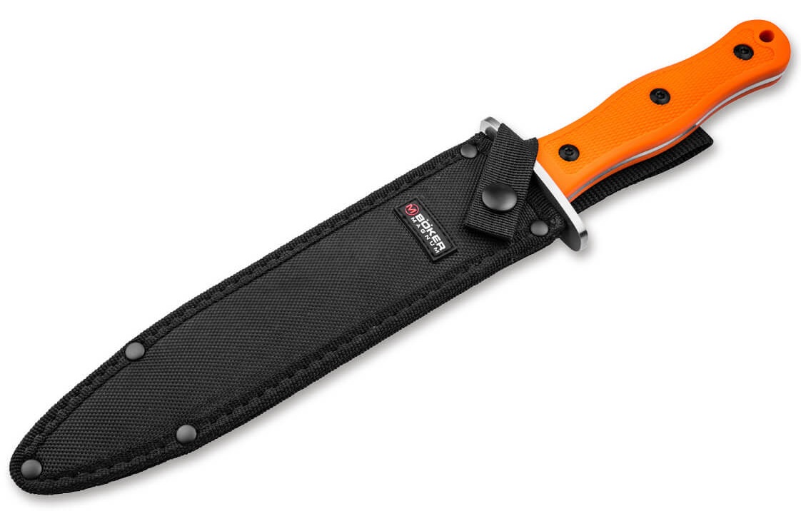 Dague de chasse BOKER MAGNUM Boar Orange 23 cm - Rayon Chasse sur armurerie-lavaux.com