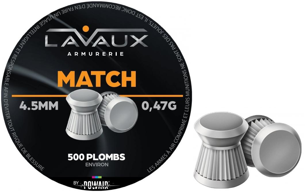 Plombs cal.4,5mm LAVAUX Plat MATCH /500 - Armes de loisirs sur ...