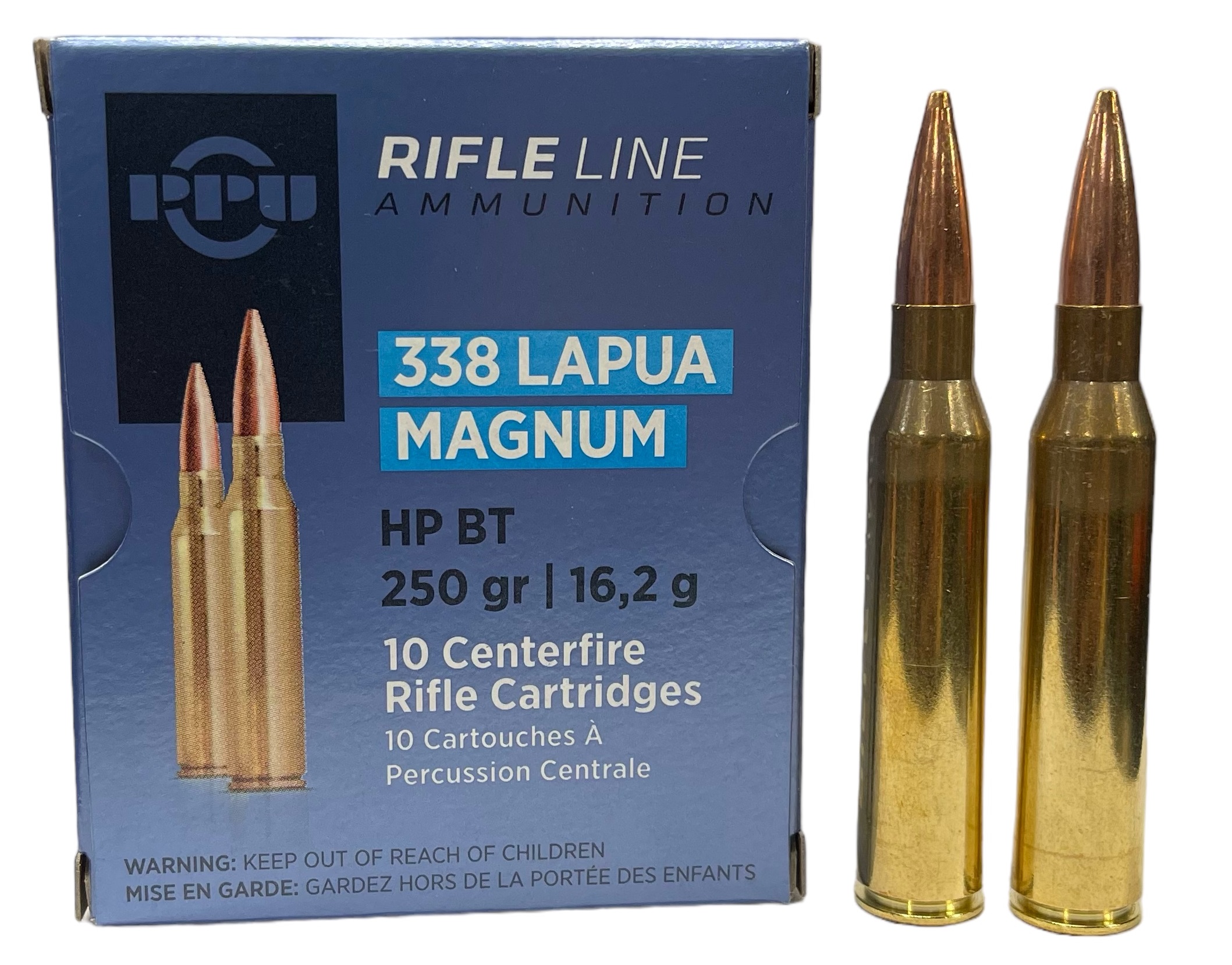 PARTIZAN cal.338 Lapua Mag HP BT Rifle Line 250gr - 16.2 grammes /10 ...