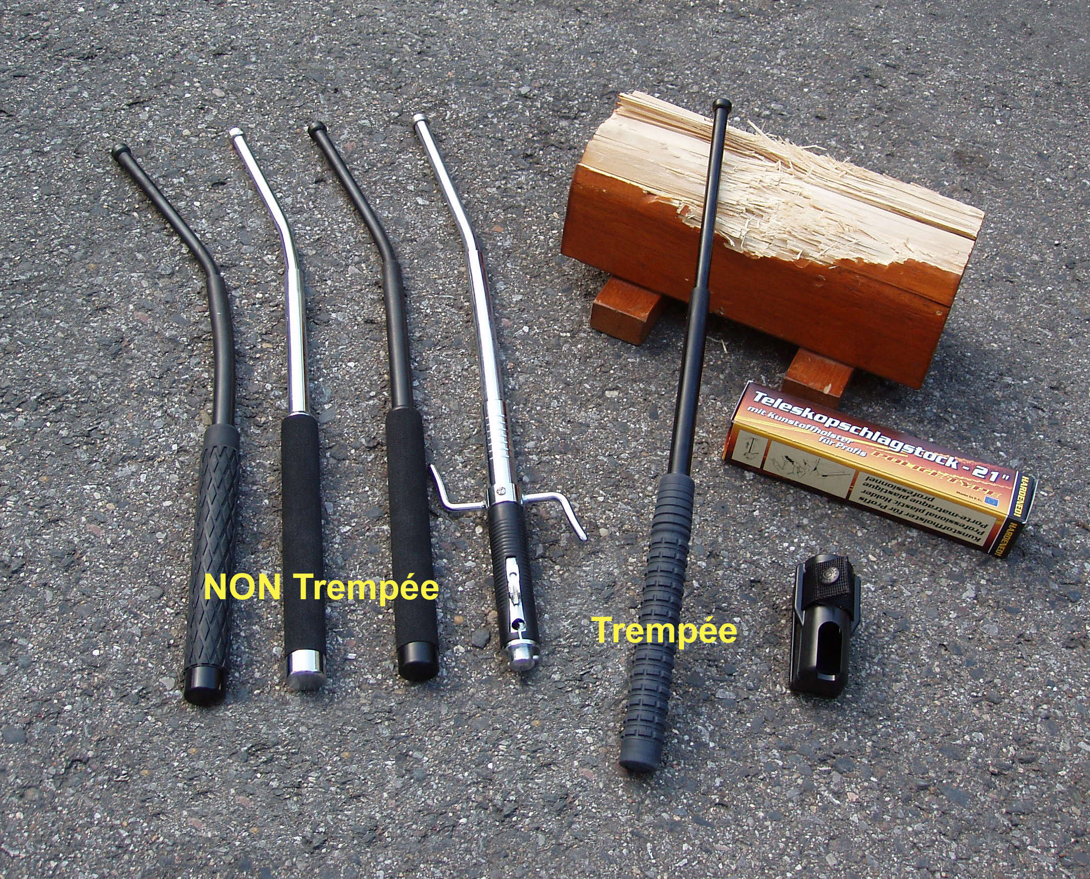 Matraque télescopique Compact ESP POLICE Acier Trempé ExB-21HS (53 cm ...