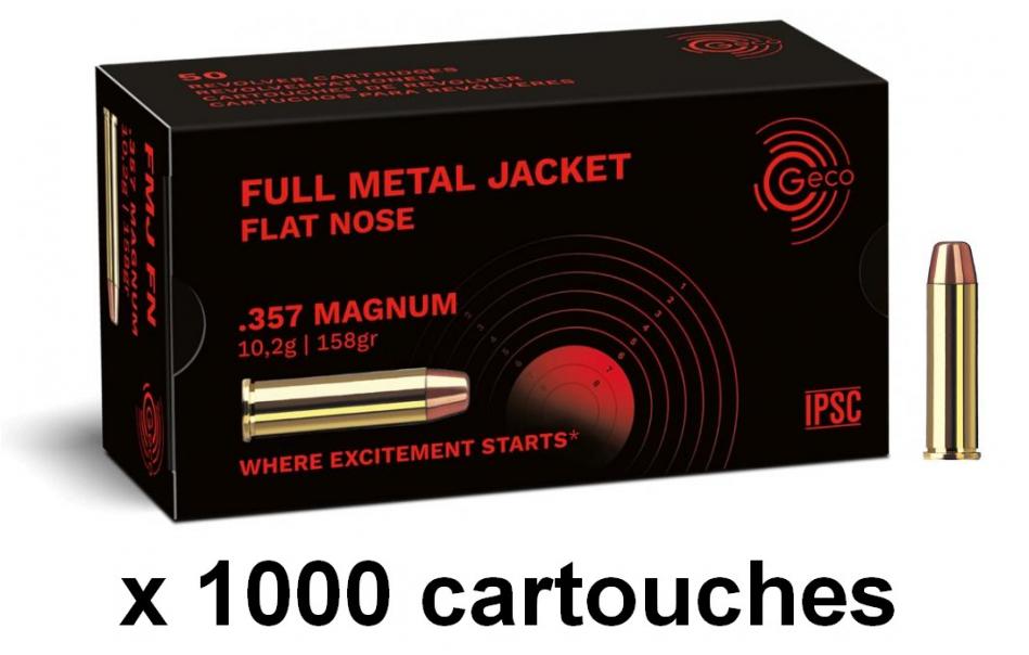 GECO cal.357 Magnum FMJ Round Nose /1000 - Armes catégorie B sur ...