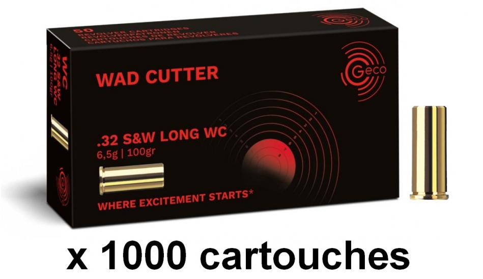 GECO cal.32 S&W Long WAD CUTTER /1000 - Armes catégorie B sur armurerie ...
