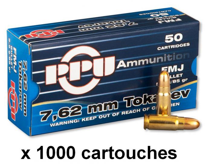 PARTIZAN cal.7,62x25 Tokarev FMJ /1000 - Armes catégorie B sur ...