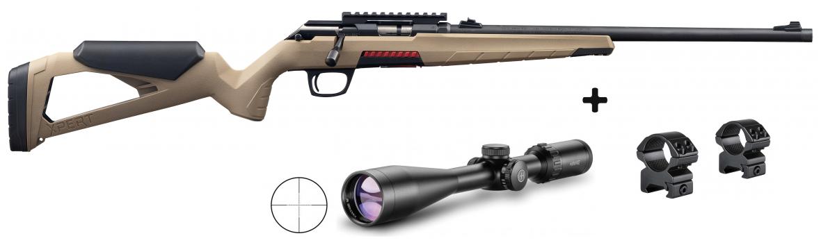 Carabine WINCHESTER Xpert FDE cal.22Lr "lunette HAWKE Vantage 6-24x44 ...