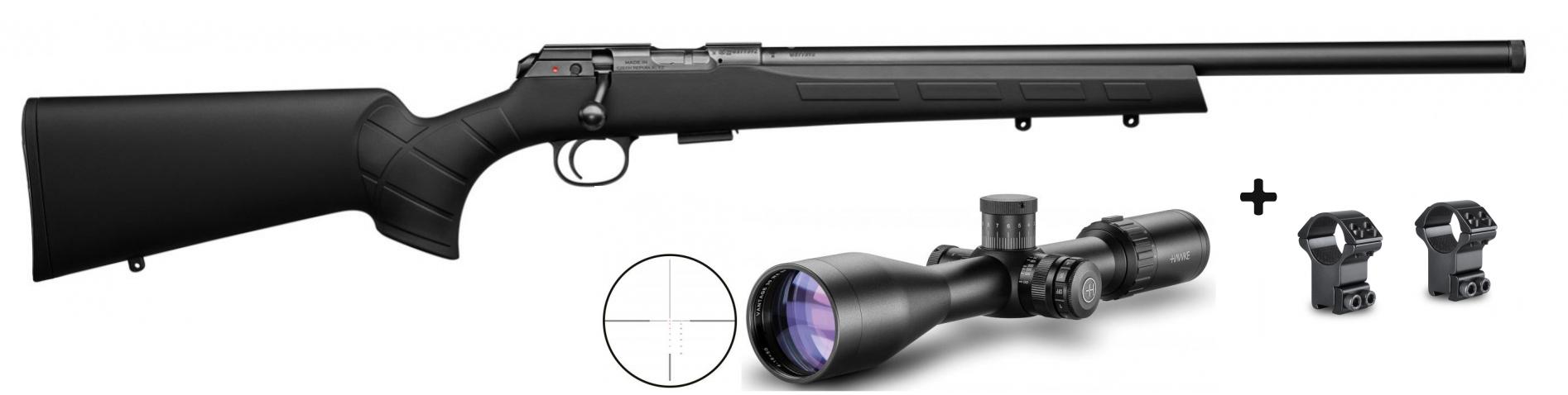 Carabine 22LR CZ 457 synthétique Varmint Silence "Pack lunette HAWKE ...
