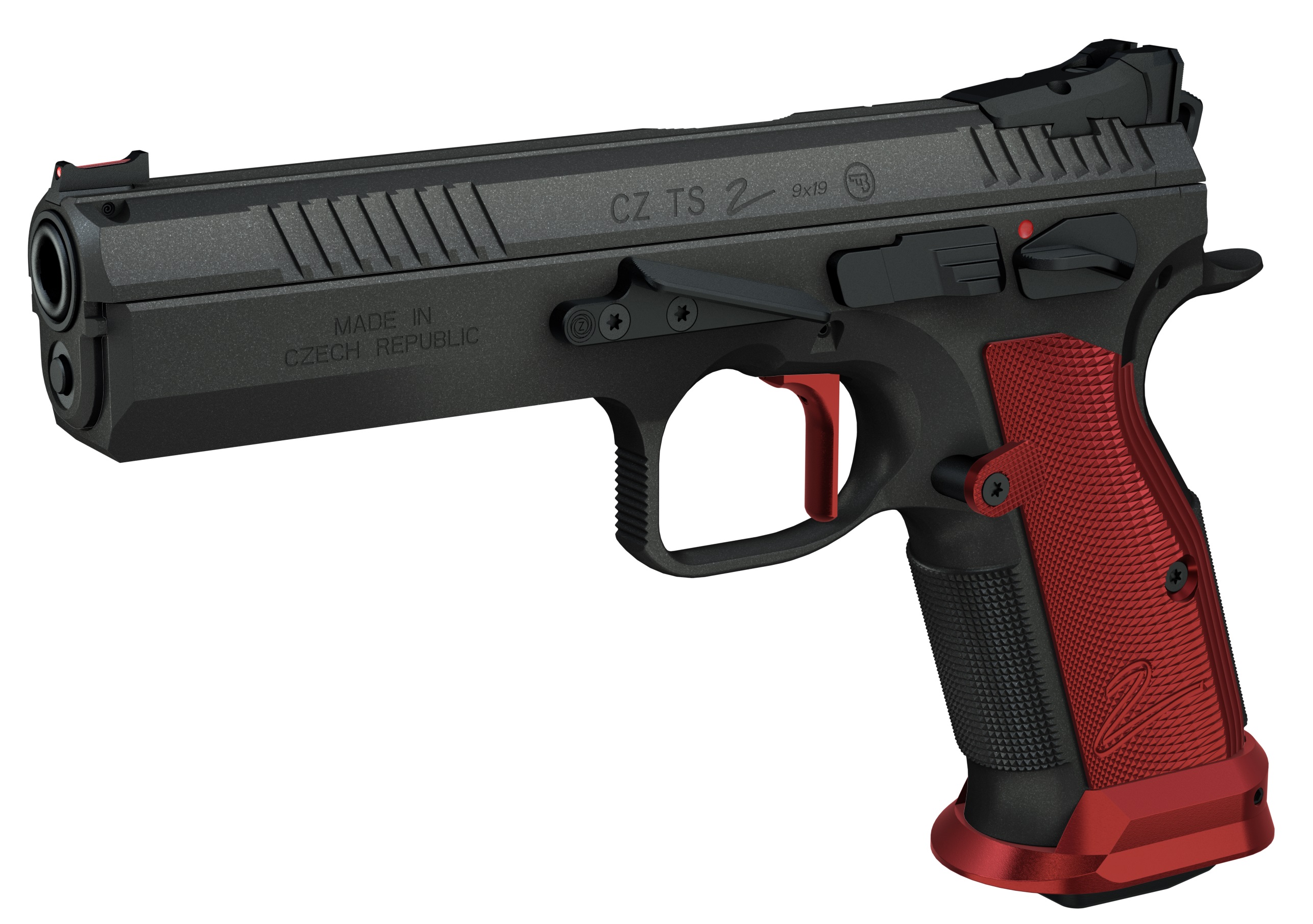 Pistolet CZ 75 TS 2 custom Cerakote Cobalt Red calibre 9x19 - Armes ...