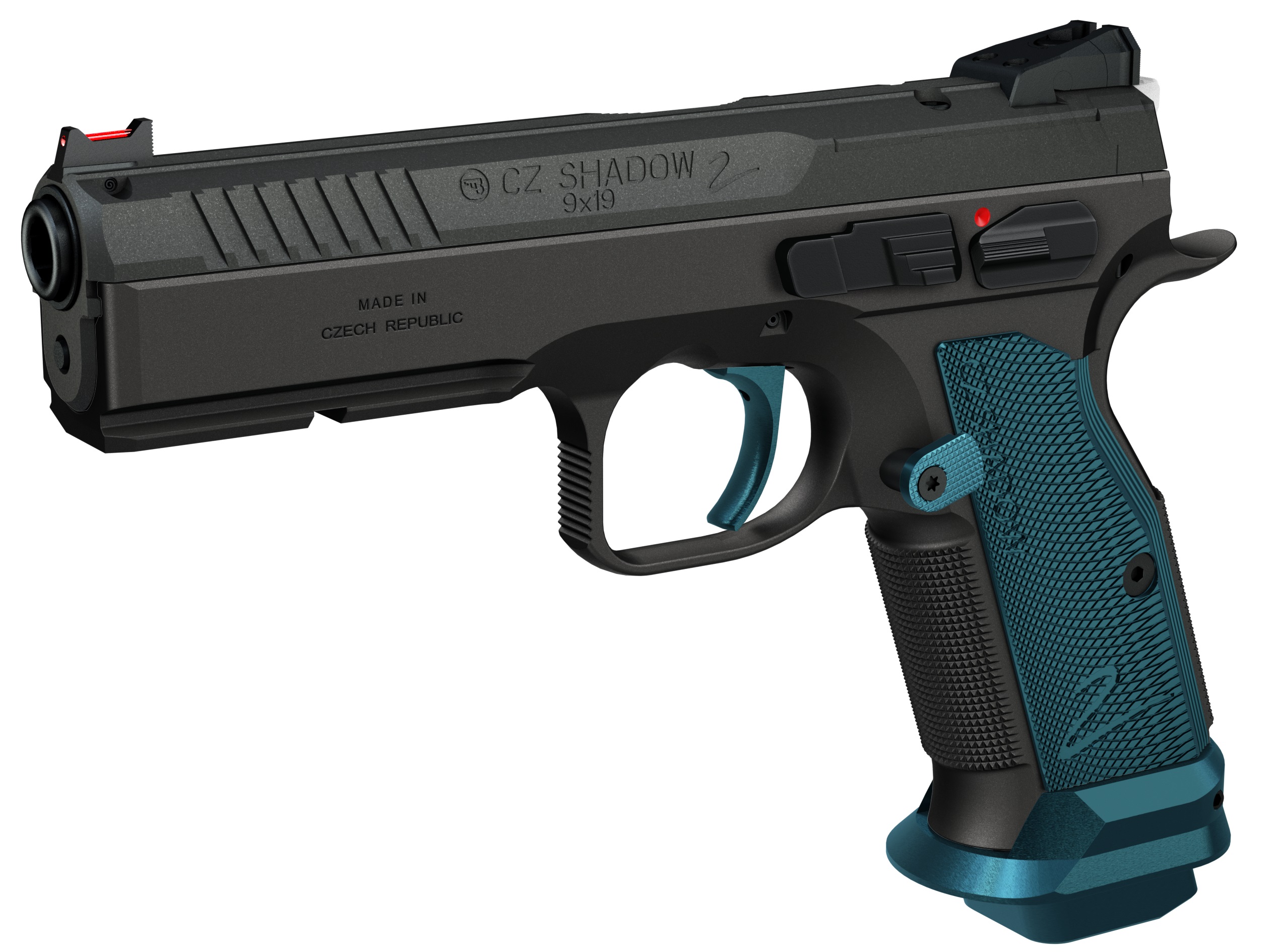 Pistolet CZ 75 Shadow 2 custom Cerakote Cobalt Bleu Optics Ready "Pack ...