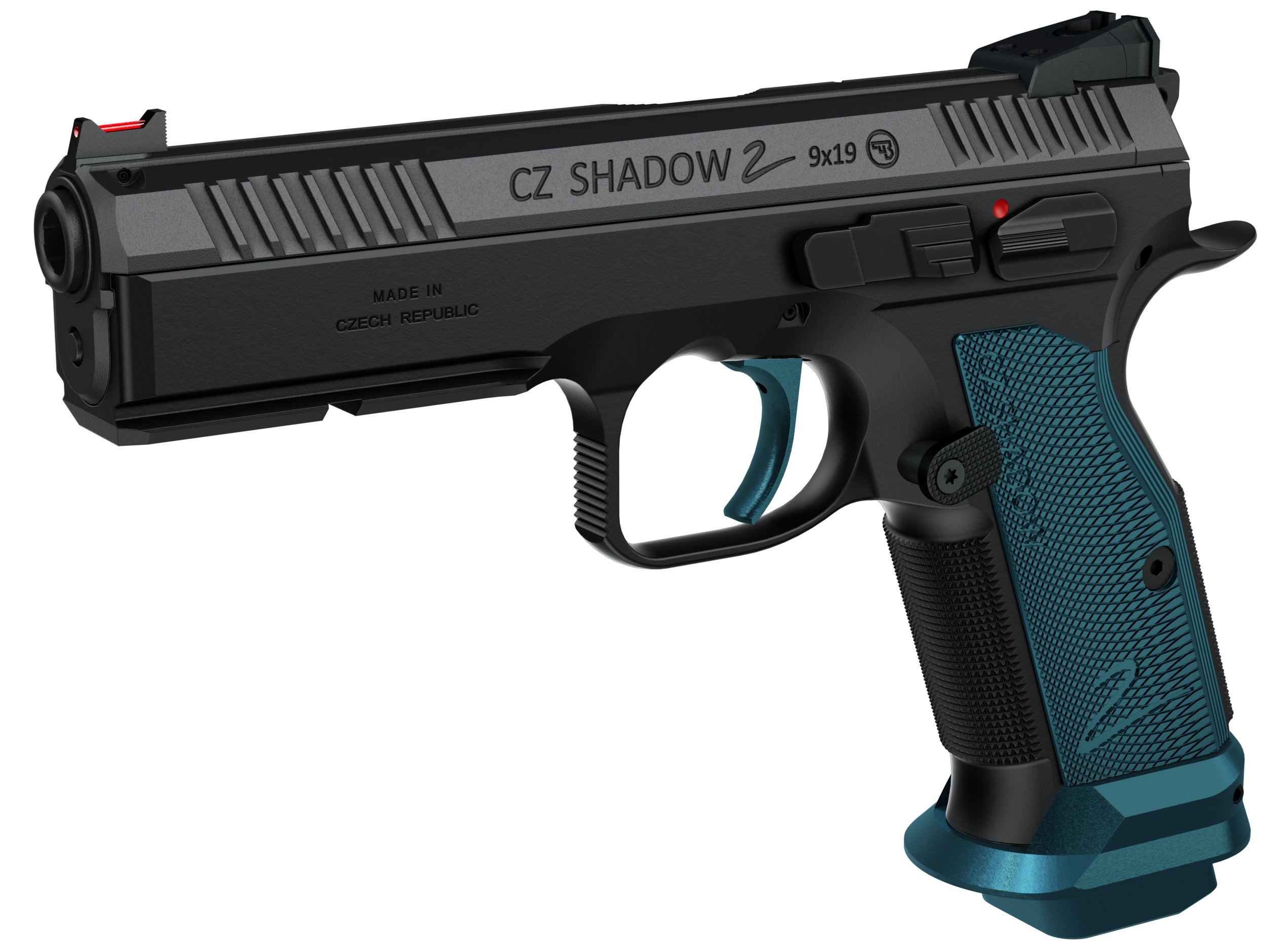 Pistolet CZ 75 Shadow 2 custom Bleu calibre 9x19 - Armes catégorie B ...