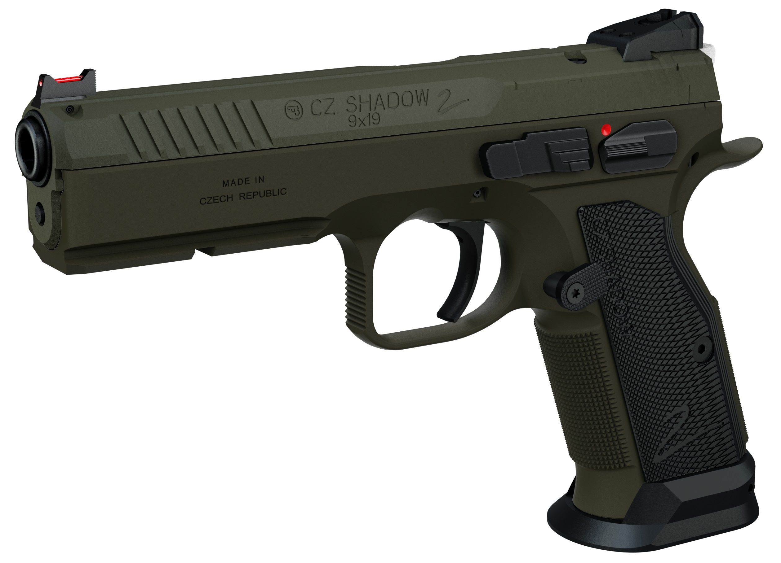 Pistolet CZ 75 Shadow 2 custom Cerakote Magpul OD Green Optics Ready ...