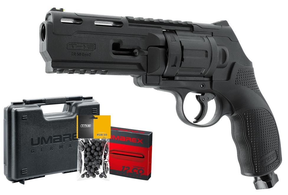 "Pack Défense" Revolver 6 coups WALTHER T4E TR 50 GEN.2 cal.50 (13 joules) - bombe lacrymogène ...