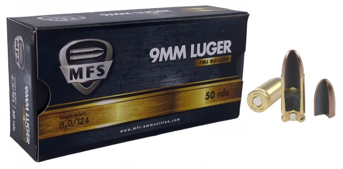 MFS cal.9x19 PARA FMJ /50 - Armes catégorie B sur armurerie-lavaux.com