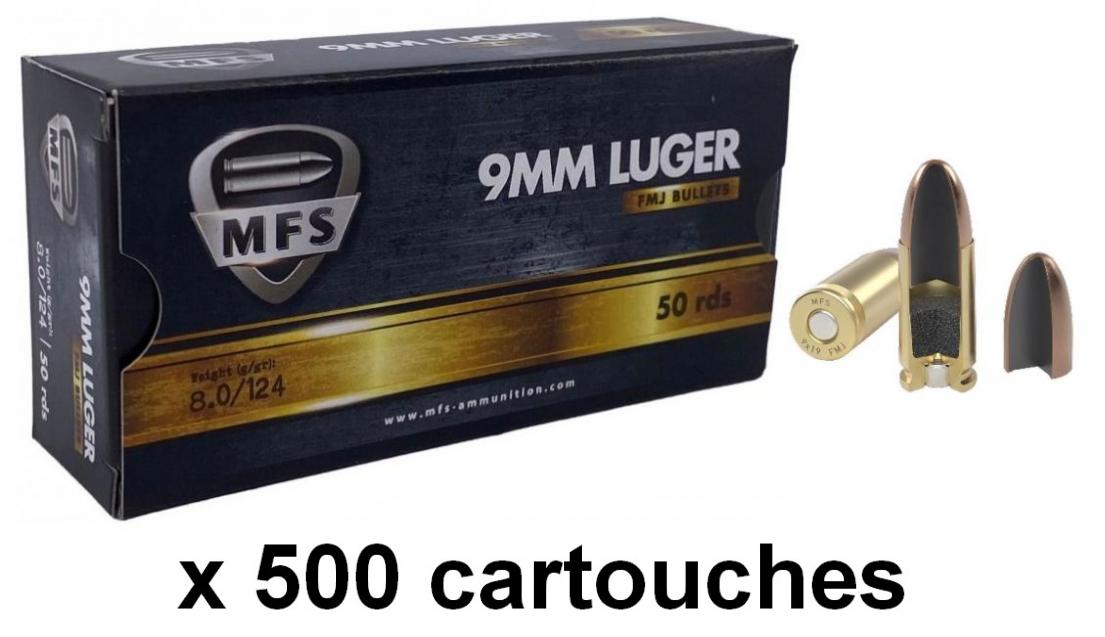 MFS cal.9x19 PARA FMJ /500 - Armes catégorie B sur armurerie-lavaux.com
