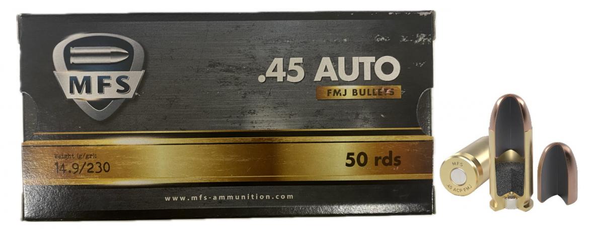 MFS cal.45 ACP FMJ Round Nose /50 - Armes catégorie B sur armurerie ...