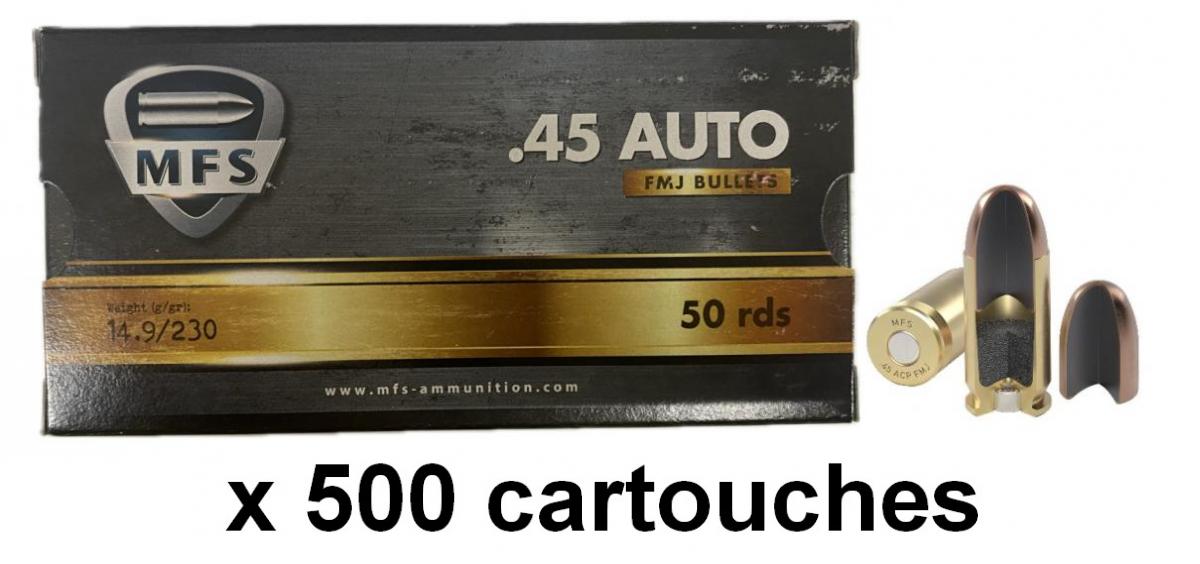 MFS cal.45 ACP FMJ Round Nose /500 - Armes catégorie B sur armurerie ...