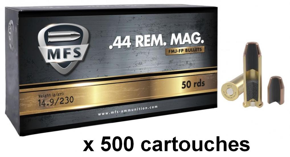 MFS cal.44 Rem Mag FMJ Flat Point /500 - Armes catégorie B sur ...