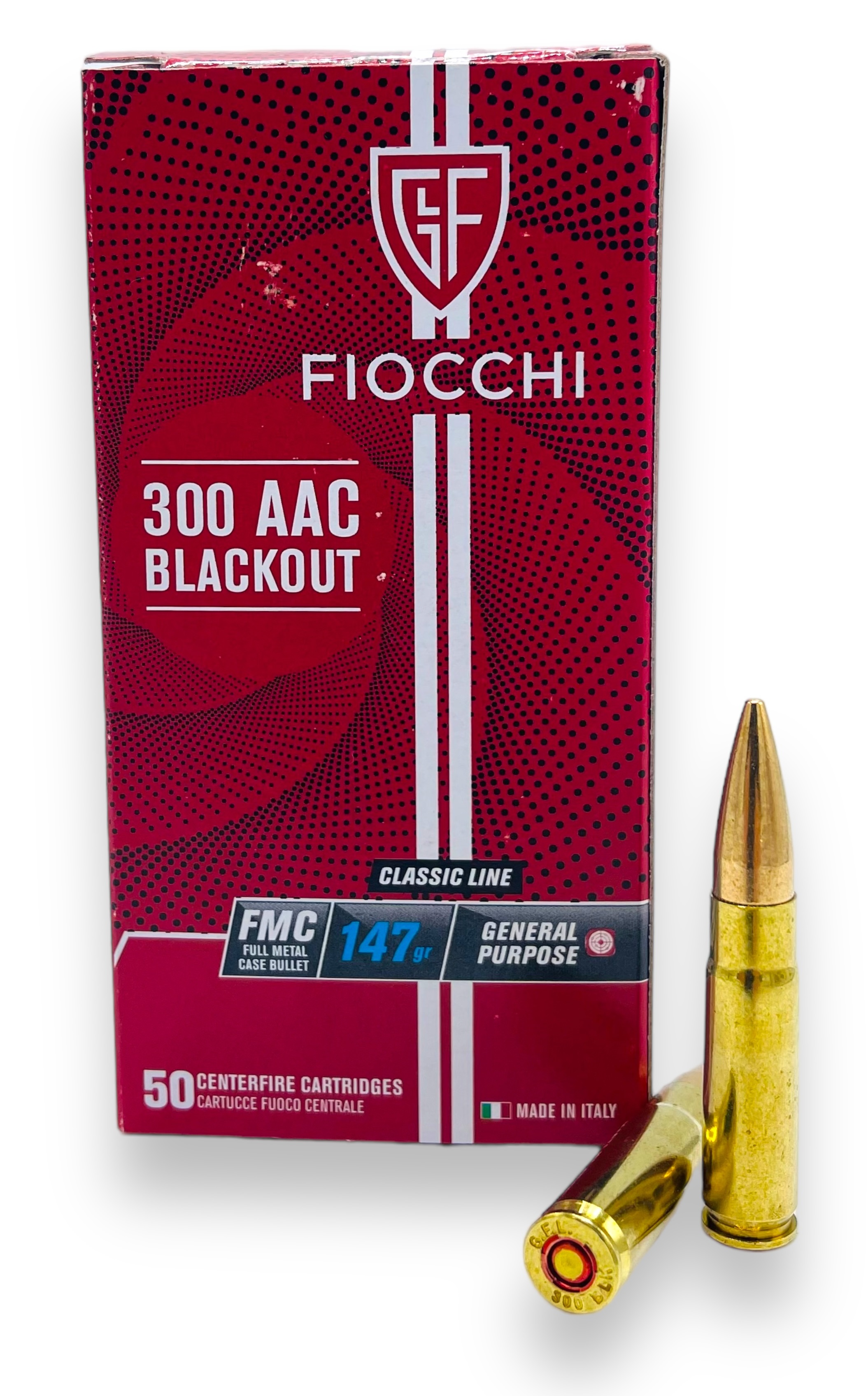FIOCCHI cal.300 AAC BLACKOUT FMJ 147gr /50 - Armes catégorie B sur ...