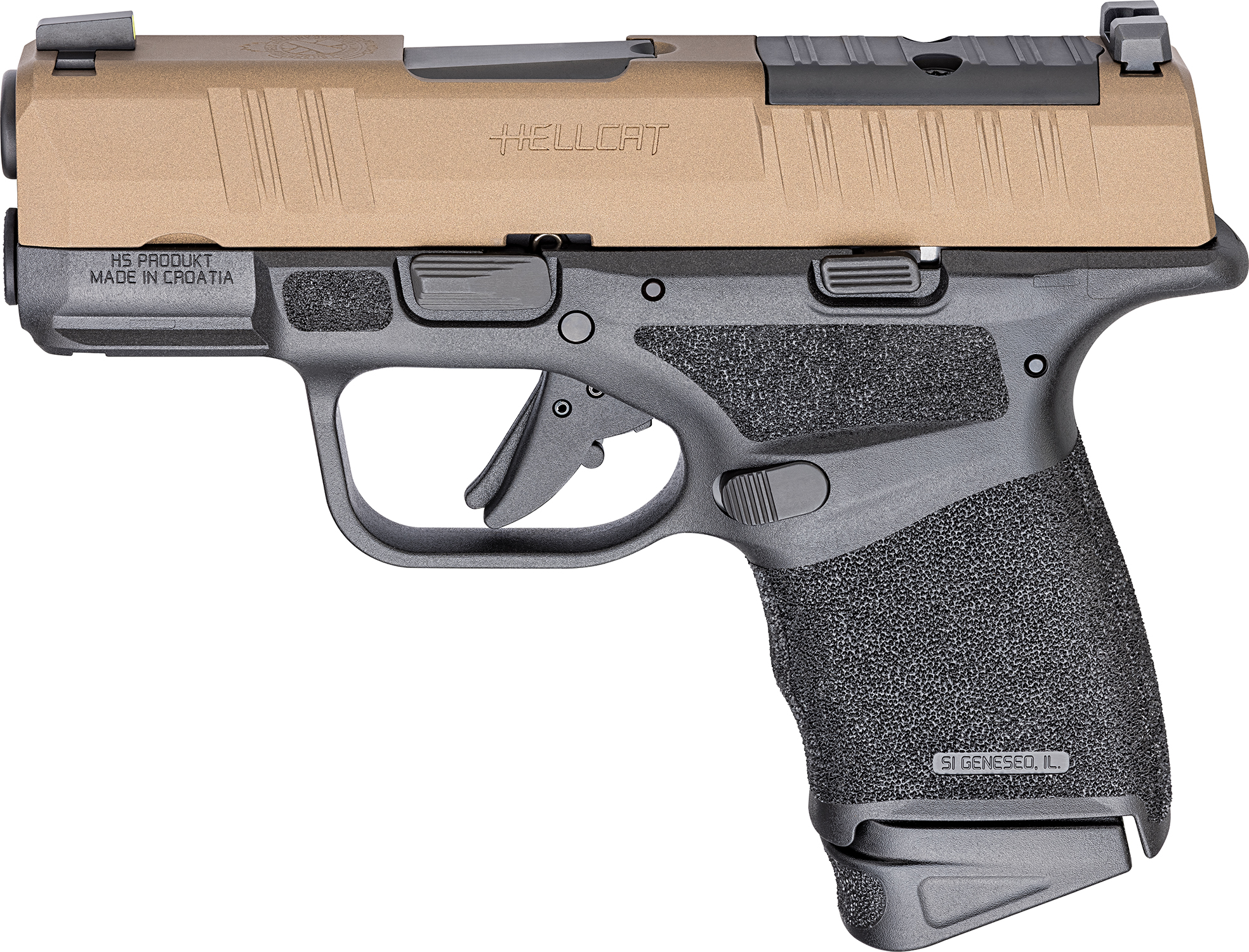 Pistolet SPRINGFIELD ARMORY HELLCAT OSP Burnt Bronze 3" cal.9x19 - Armes catégorie B sur ...