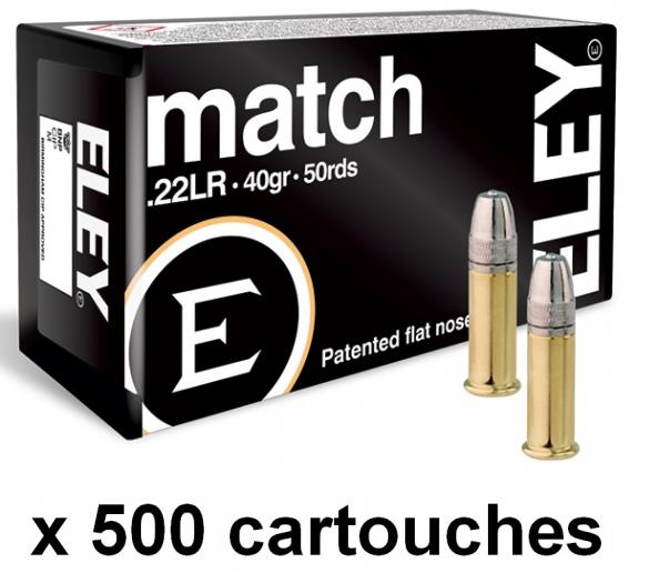 ELEY 22Lr Match /500 - Munitions sur armurerie-lavaux.com