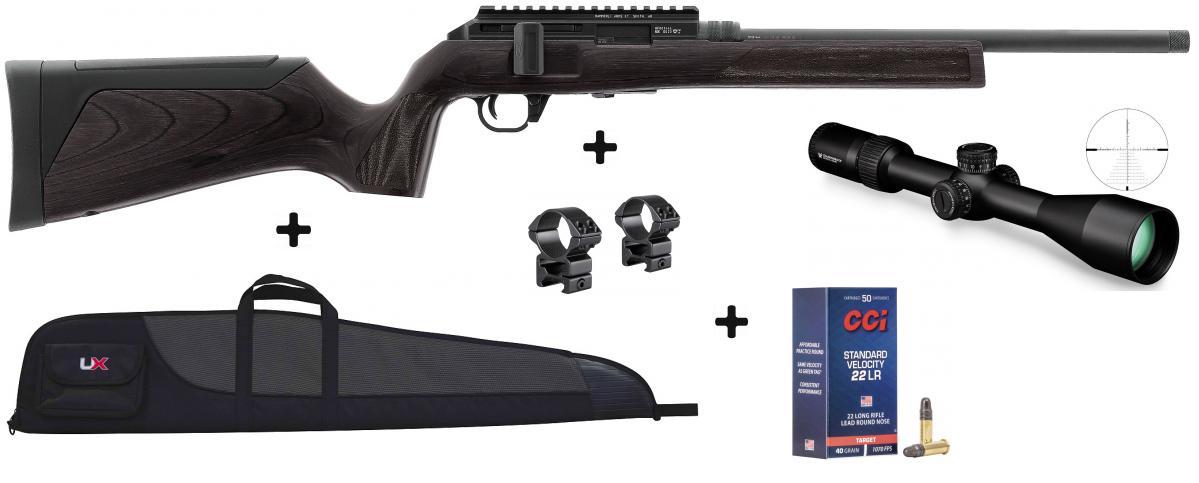 Carabine linéaire HAMMERLI FORCE B1 Wood Lamined Sport cal.22Lr "Pack VORTEX DIAMONDBACK 6-24x50 ...