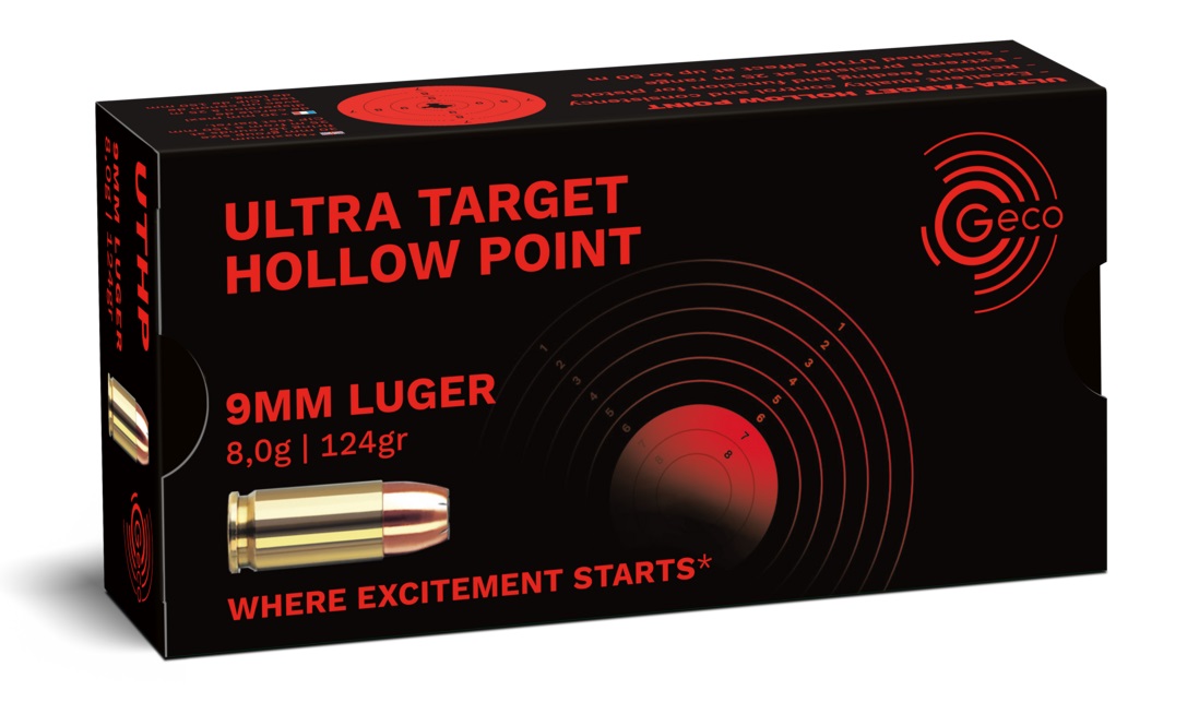 GECO cal.9mm PARA JHP Ultra Target Hollow Point /50 - Armes catégorie B ...