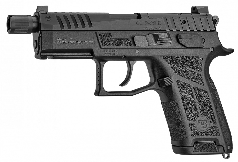Pistolet CZ P-09C NOCTURNE Fileté calibre 9x19 - Armes catégorie B sur ...