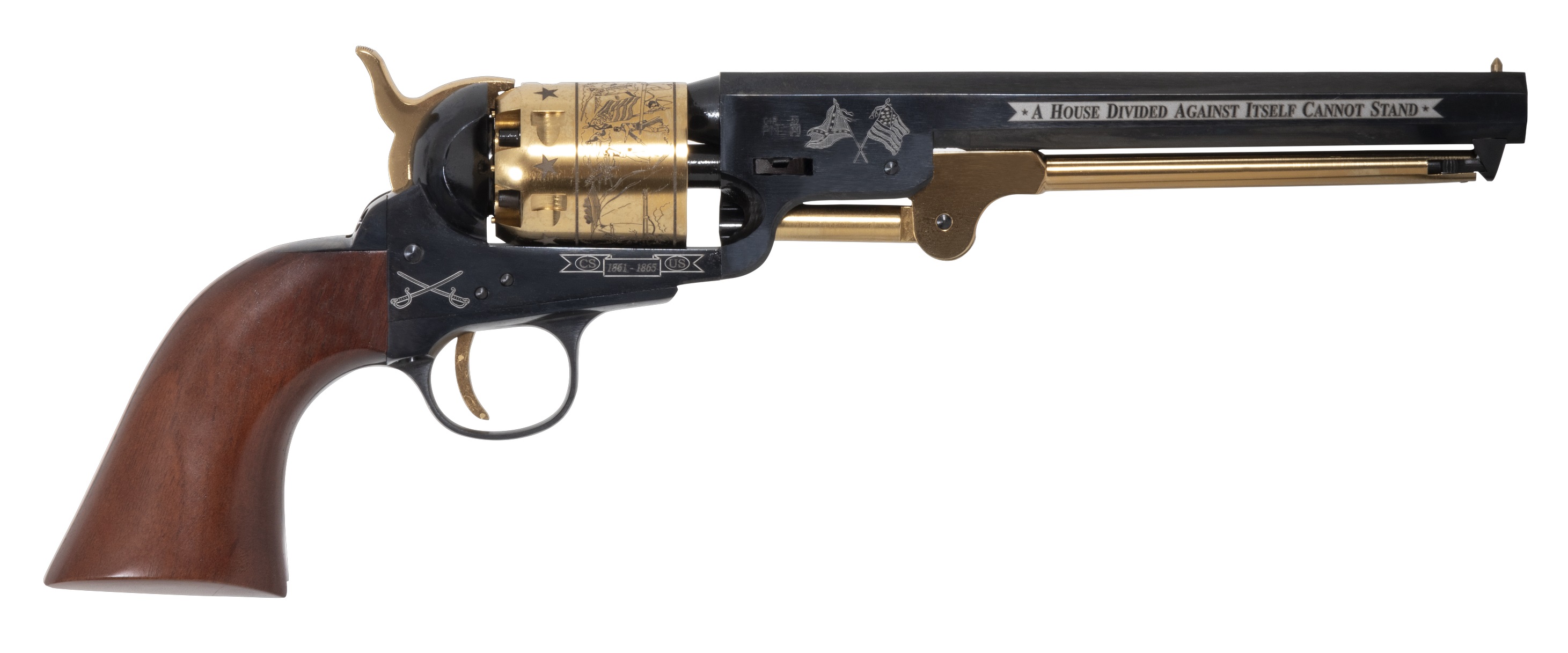 Revolver à Poudre Noire Pietta 1851 Navy Yank Gold COMMEMO ...