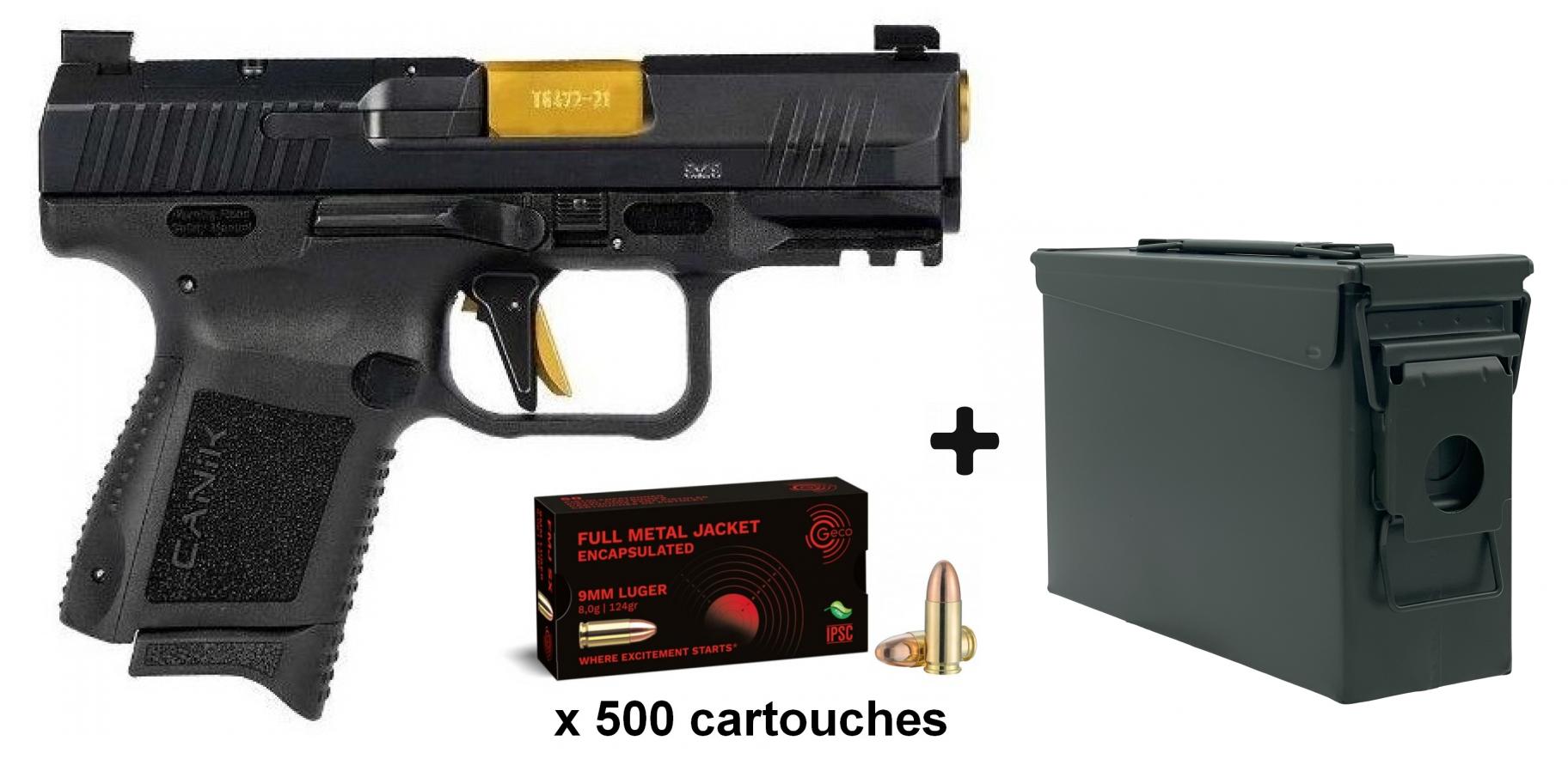 Pistolet CANIK TP9 SUB ELITE Executive Noir "Pack 500 cartouches en ...