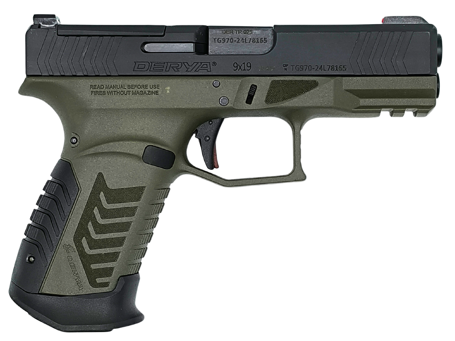 Pistolet DERYA DY9 Noir/Vert "Optics Ready" cal.9x19 - Armes catégorie ...