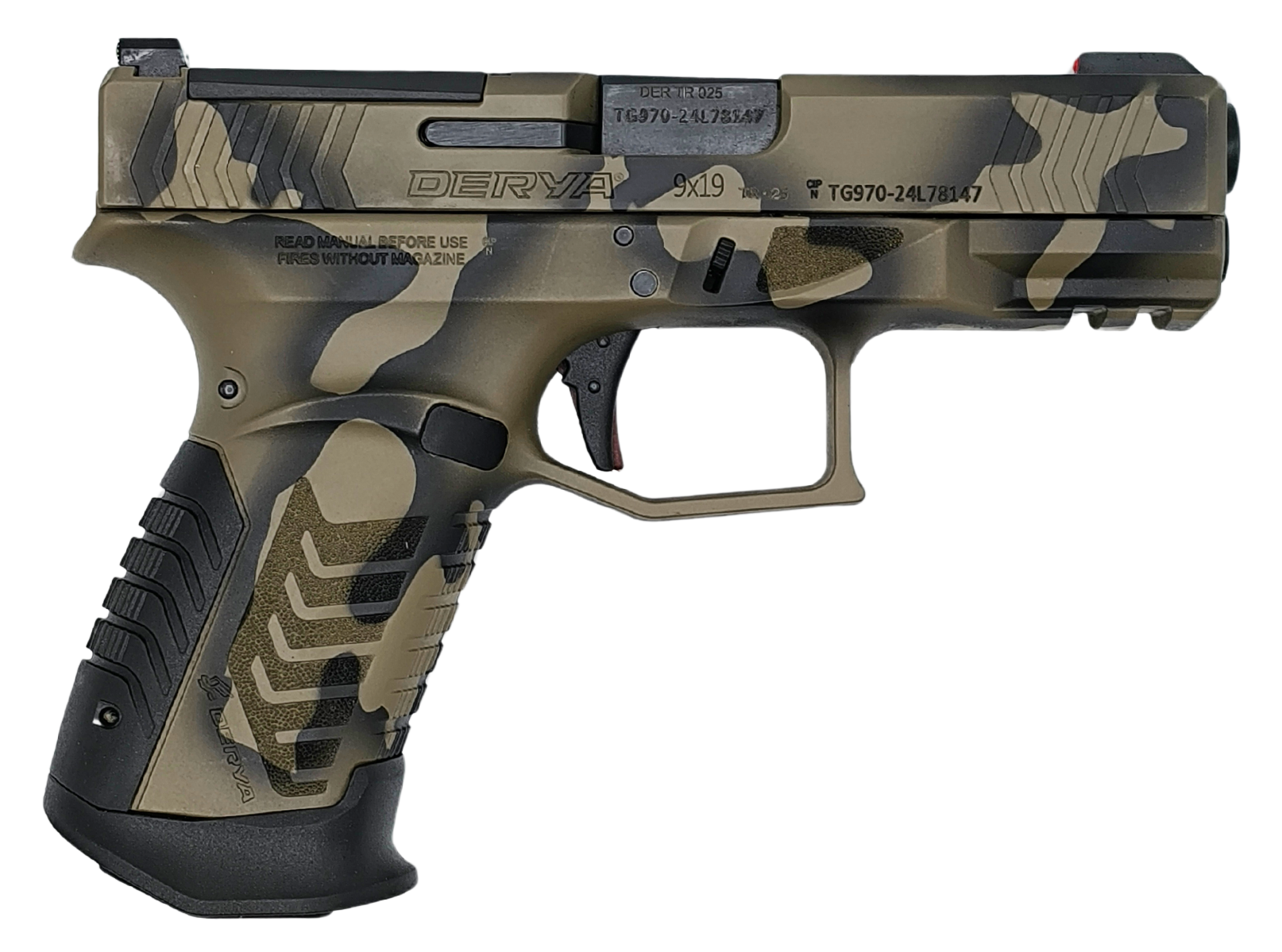 Pistolet DERYA DY9 Camo "Optics Ready" cal.9x19 - Armes catégorie B sur ...