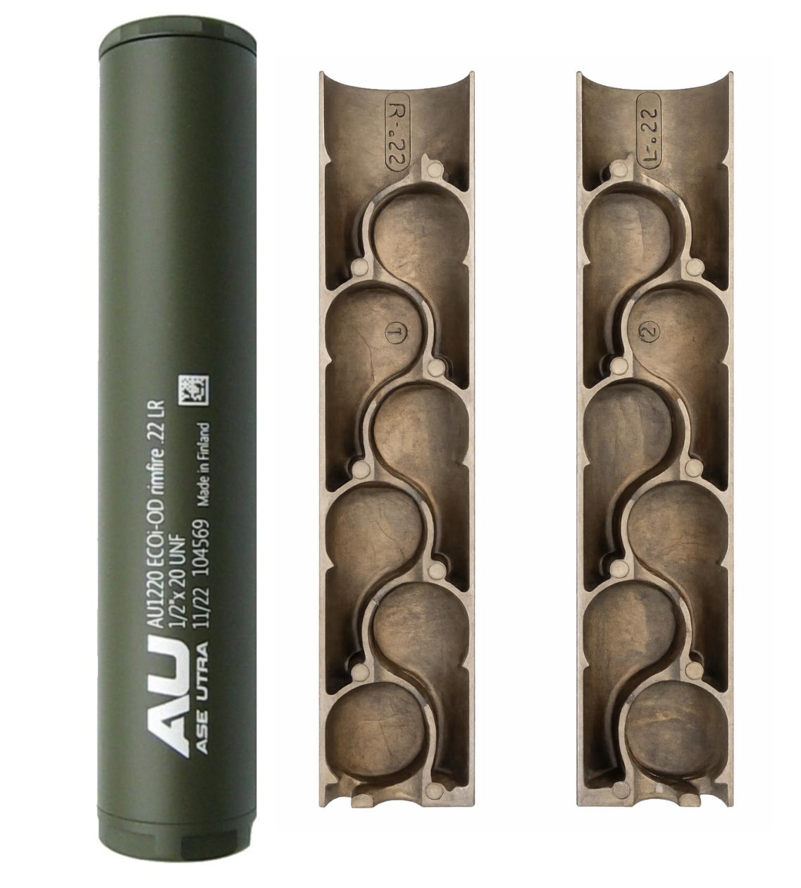 Silencieux ASE UTRA ECO RIMFIRE OD-Green cal.22 Lr (Filetage 1/2x28 ...
