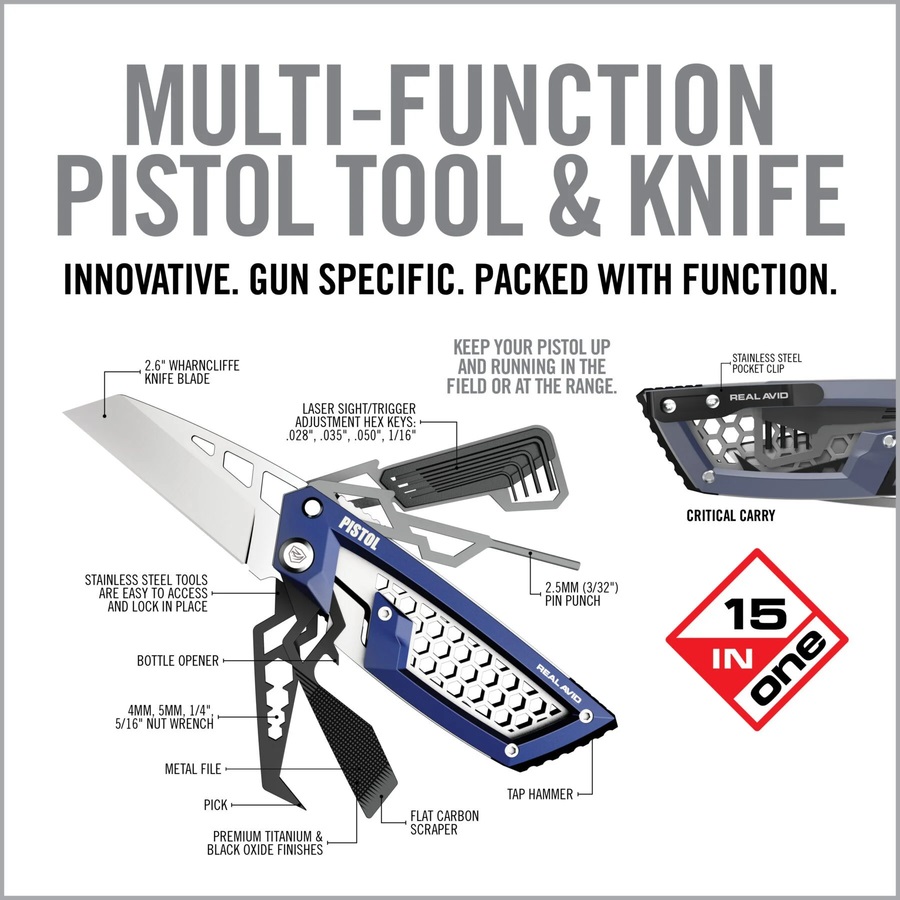 Outil multifonctions REAL AVID GUN TOOL EDGE PISTOL - Armes catégorie B ...