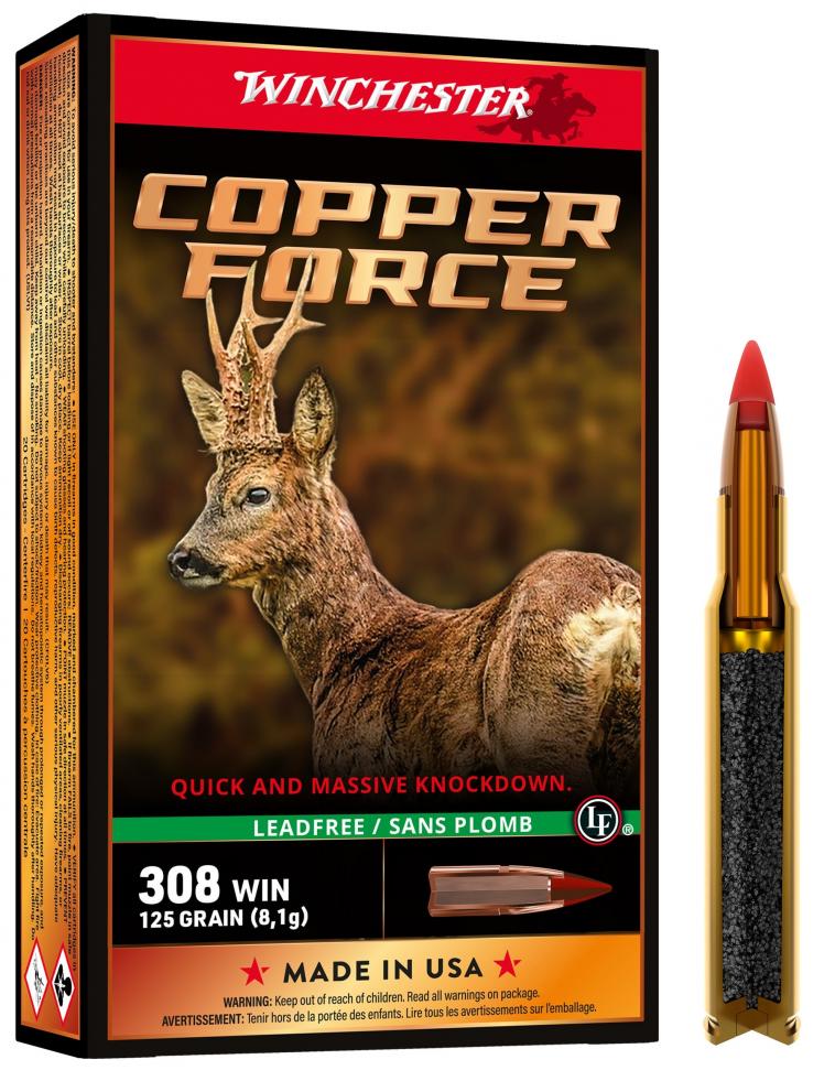 WINCHESTER cal.308 Win Copper Force 125 grains - 8.1 grammes /20 ...