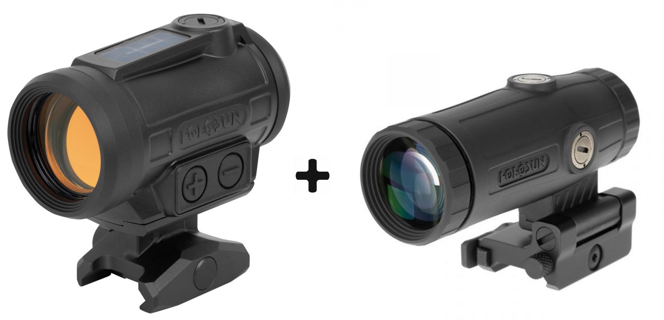 Pack HOLOSUN Viseur point rouge ARO EVO 2Moa - Magnifier HM3X ...