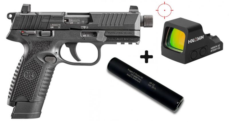 Pistolet FN HERSTAL 502 Tactical BLACK cal.22Lr - Armes catégorie B sur ...