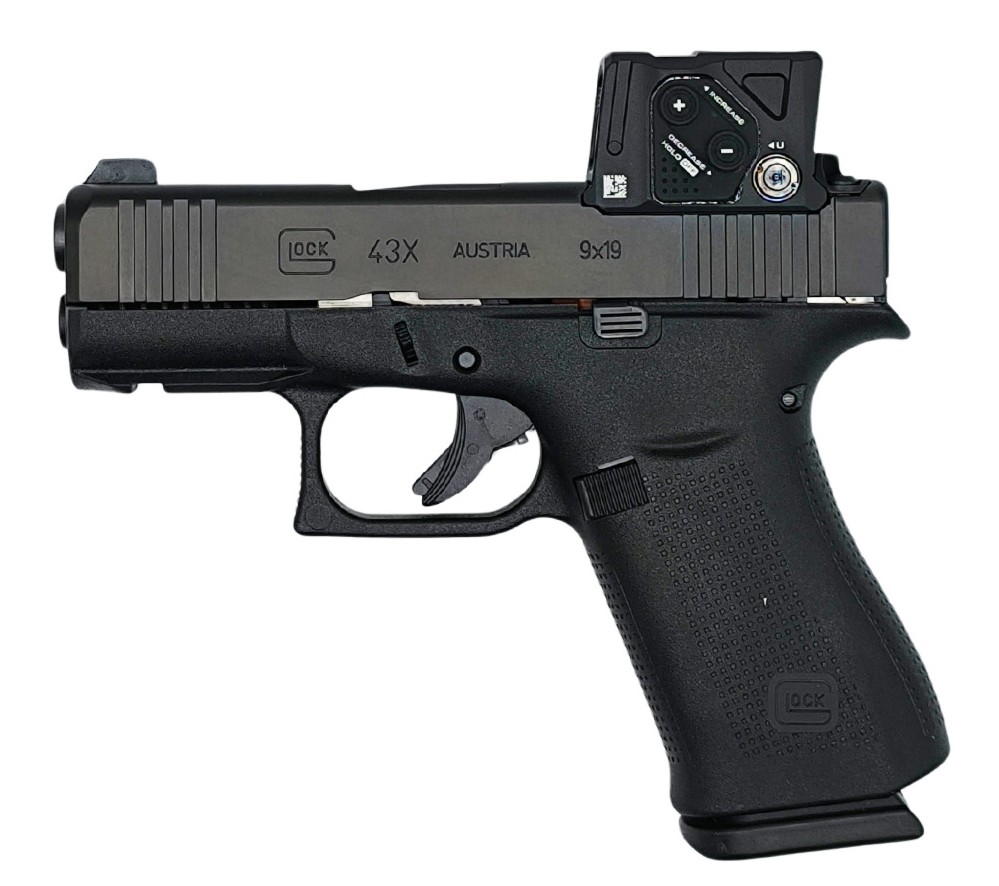 Pistolet GLOCK 43X Gen5 FS MOS A-CUT Aimpoint COA Combo cal.9x19 - Armes catégorie B sur ...