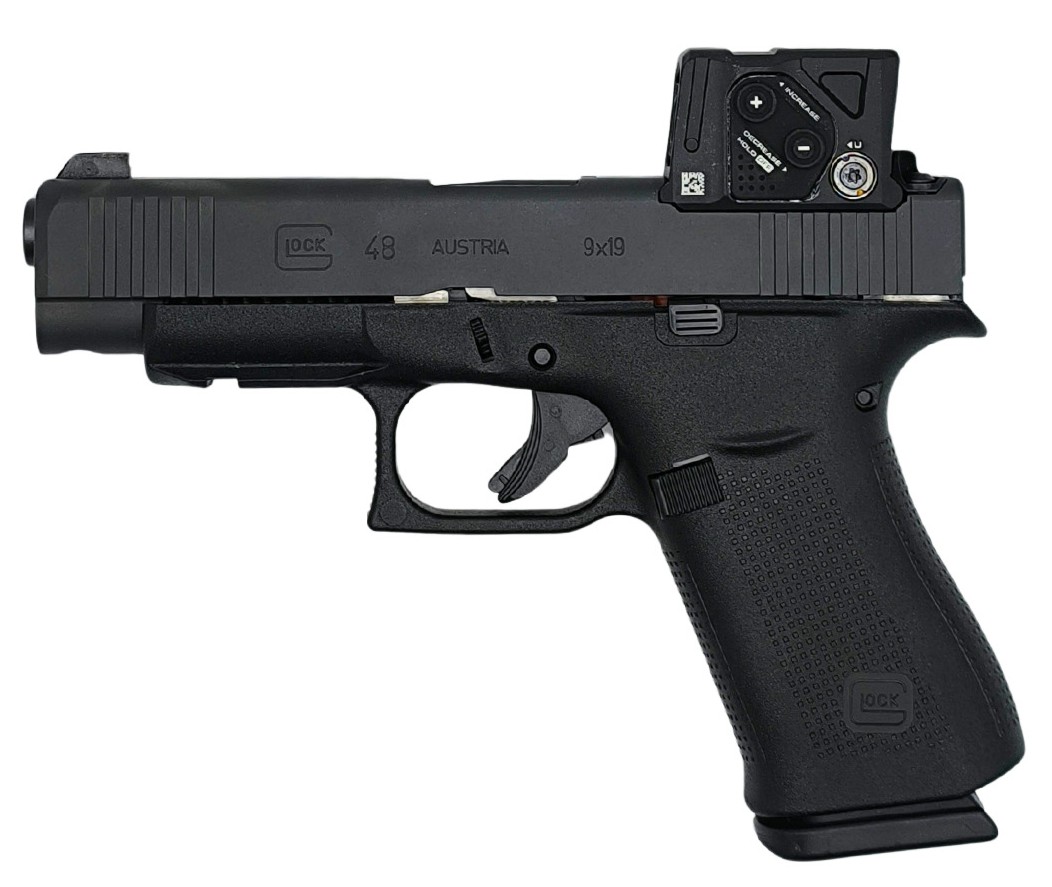 Pistolet GLOCK 48 Gen5 FS MOS A-CUT Aimpoint COA Combo cal.9x19 - Armes catégorie B sur ...