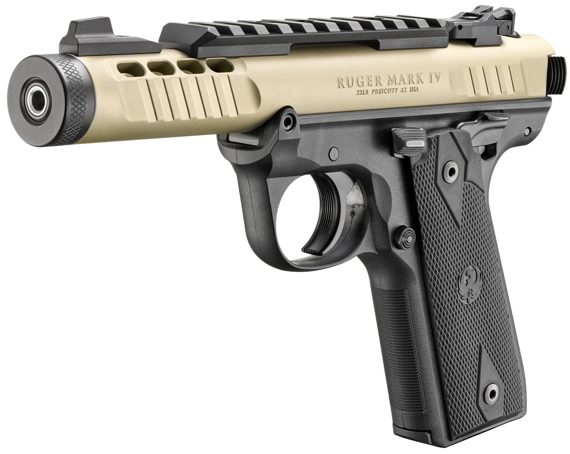 Pistolet RUGER MARK IV 22/45 LITE Champagne Anodisé calibre 22 Lr - Armes catégorie B sur ...