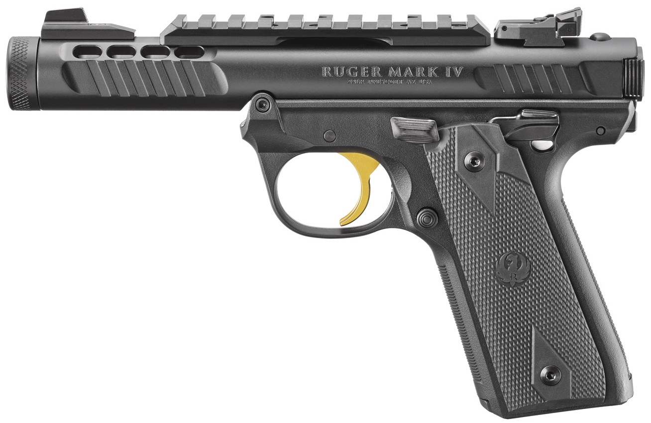Pistolet RUGER MARK IV 22/45 LITE Noir Anodisé calibre 22 Lr - Armes catégorie B sur armurerie ...