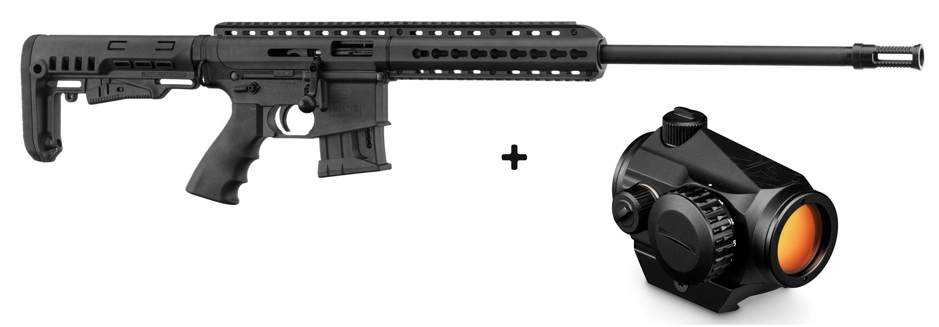 Carabine PALLAS BA-15 Tactical Black cal.22lr "Pack Vortex Crossfire ...