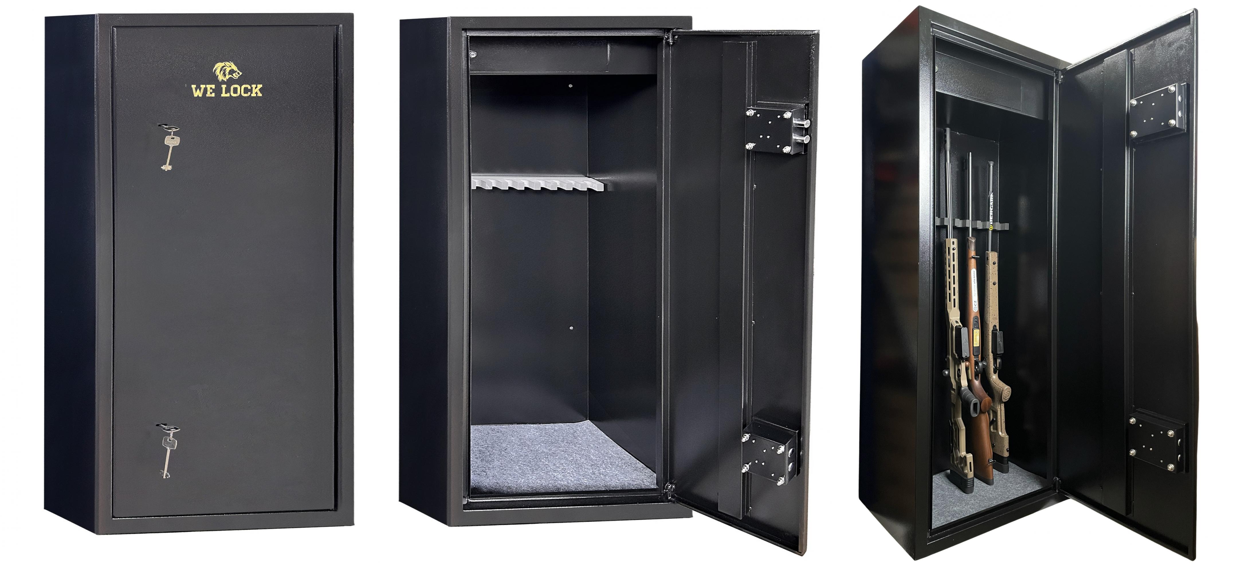 Coffre WE LOCK Premium Noir 14 armes avec lunettes (60kg) - Coffres ...