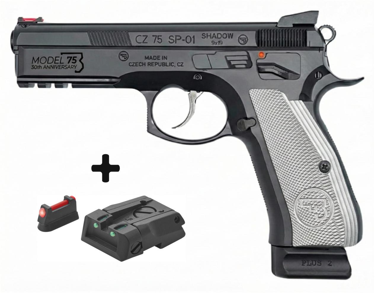 Pistolet CZ 75 SP01 Shadow Gris LPA "Model 75 - 50th Anniversary" calibre 9x19 - Armes catégorie ...