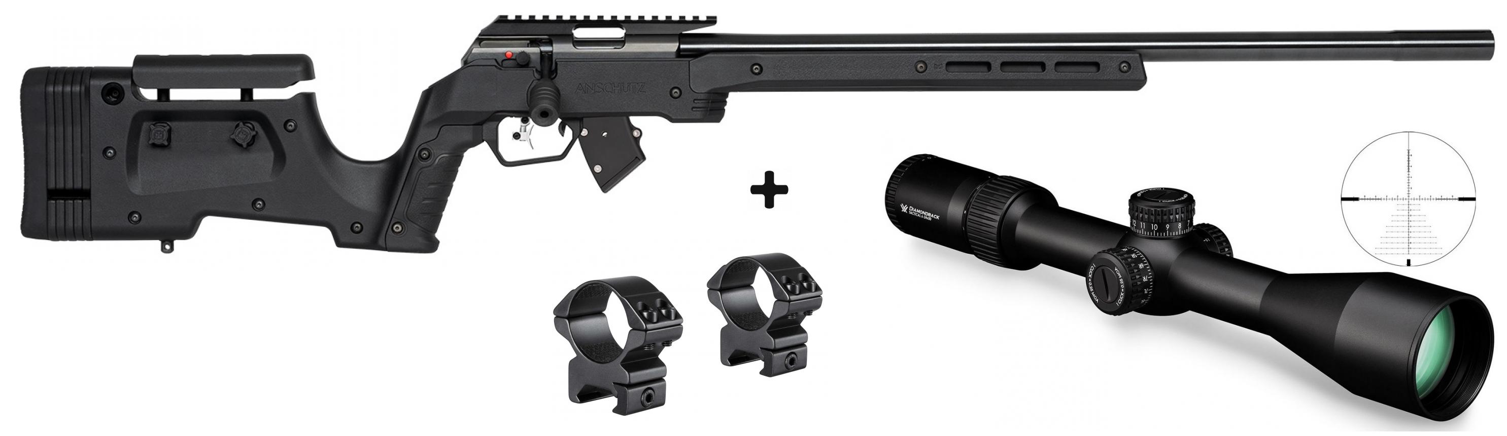 Carabine 22LR ANSCHUTZ 1761 APR LONG RANGE 25,47" Black "Pack Vortex ...