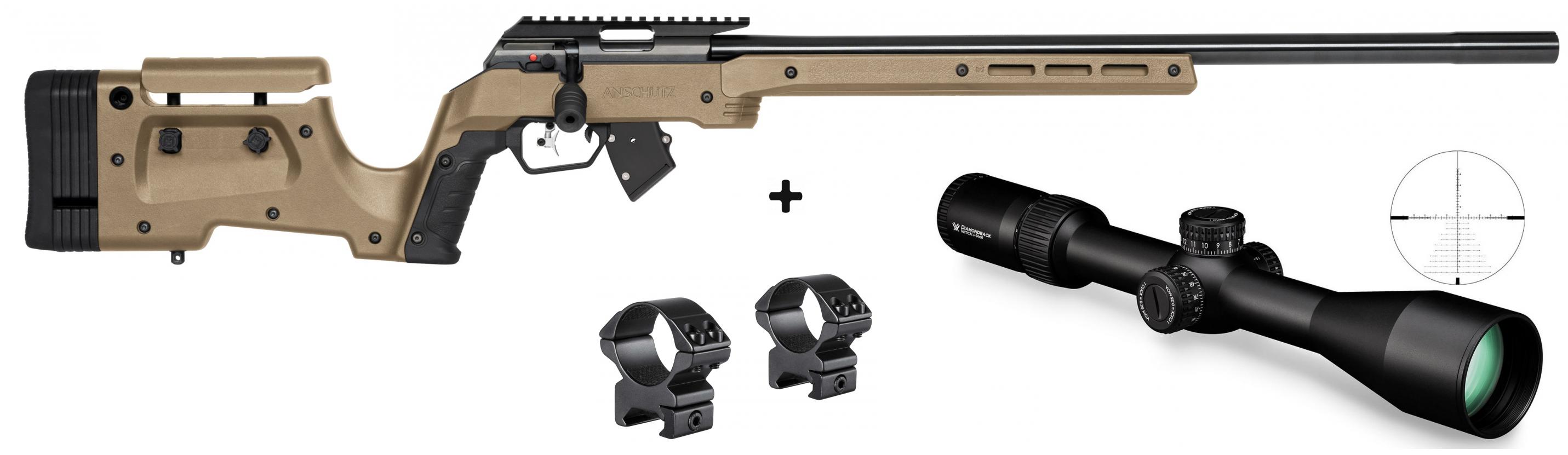 Carabine 22LR ANSCHUTZ 1761 APR LONG RANGE 25,47" FDE "Pack Vortex ...