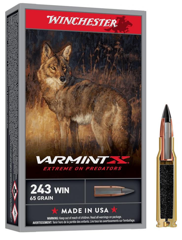 WINCHESTER cal.243 Win VARMINT X 65 grains - 4.2 grammes /20 - Rayon ...