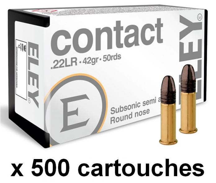 ELEY 22Lr Contact /500 - Munitions sur armurerie-lavaux.com